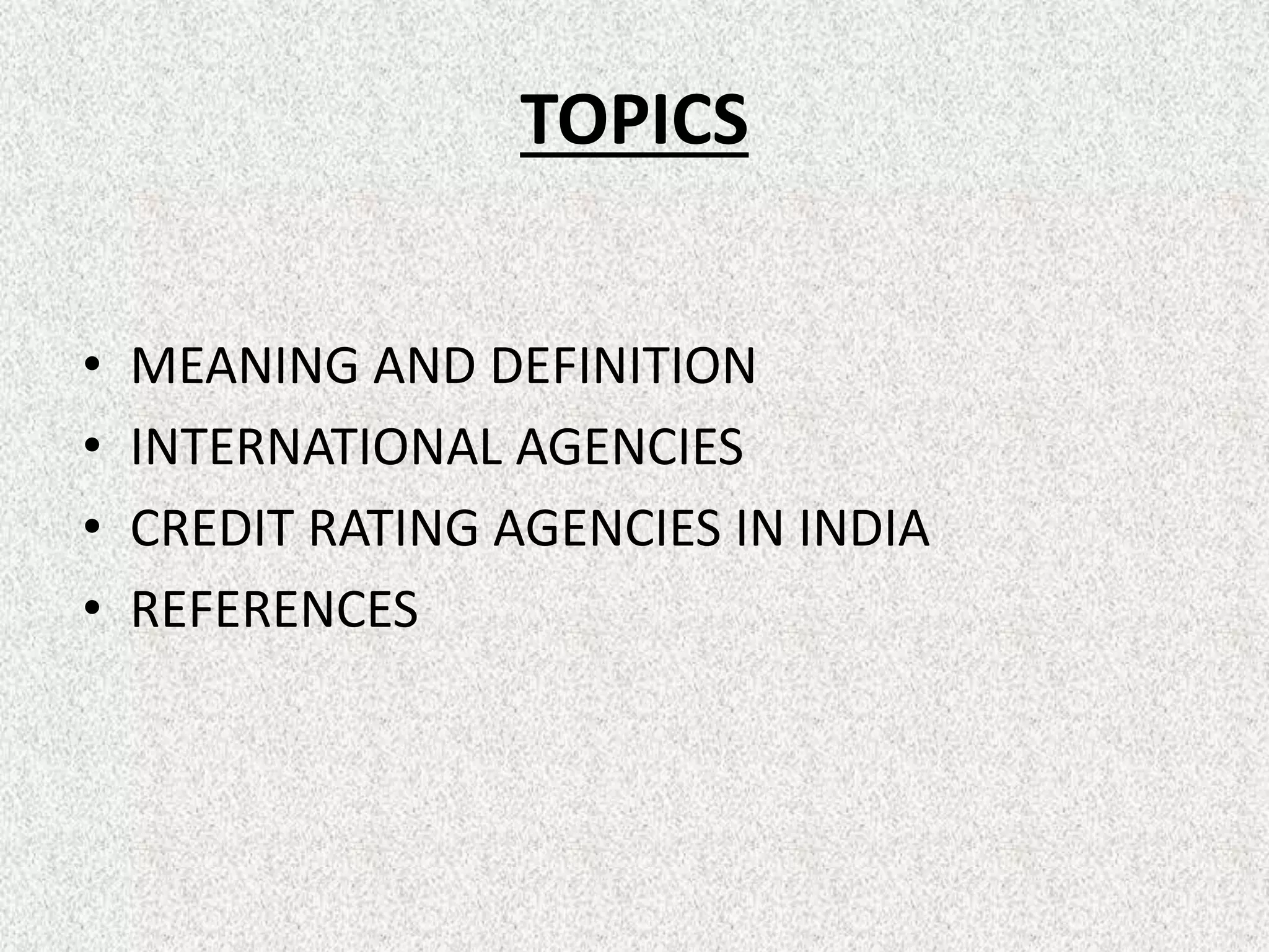 Credit rating agencies | PPTX