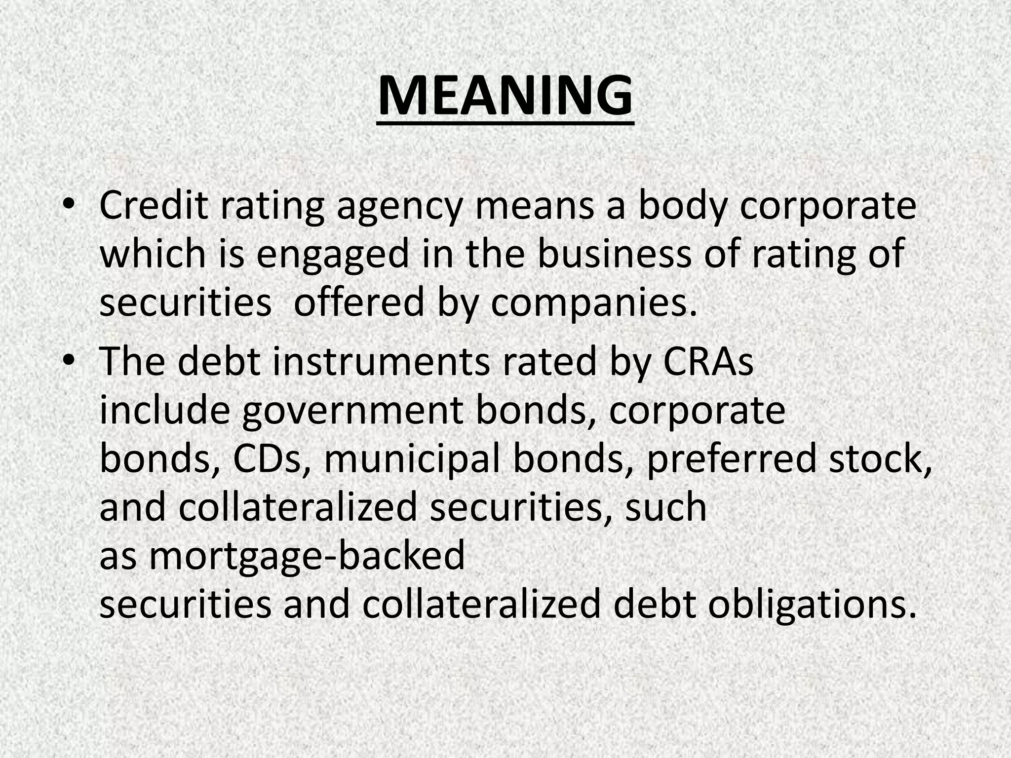 Credit rating agencies | PPTX