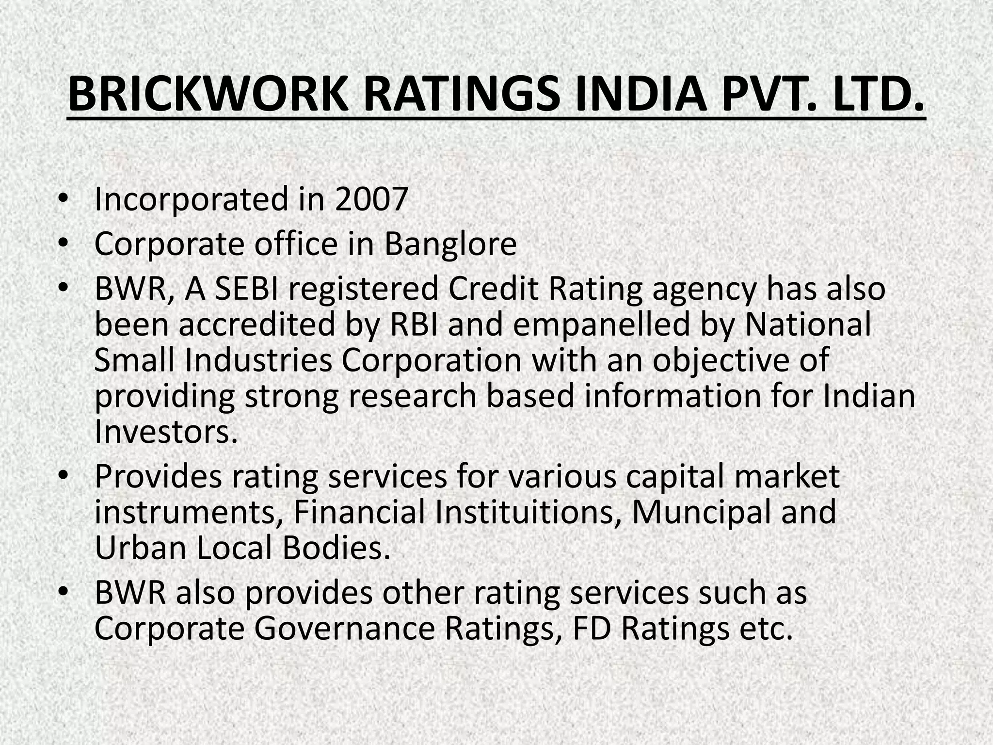 Credit rating agencies | PPTX