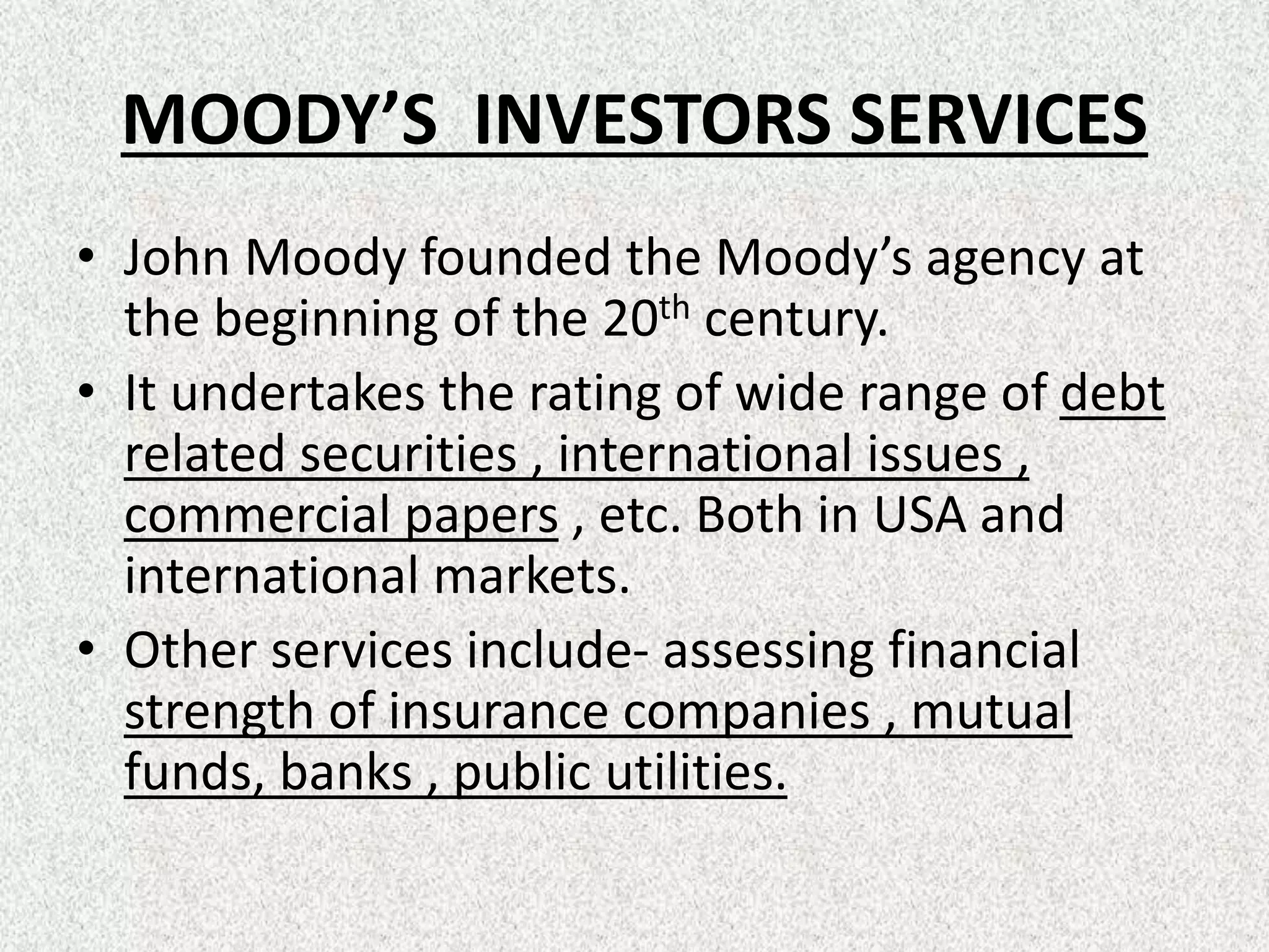 Credit rating agencies | PPTX