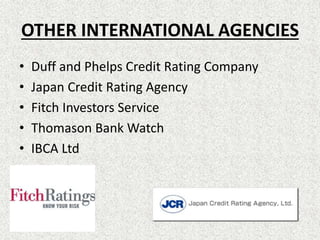 Credit rating agencies | PPTX