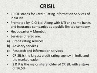 Credit rating agencies | PPTX