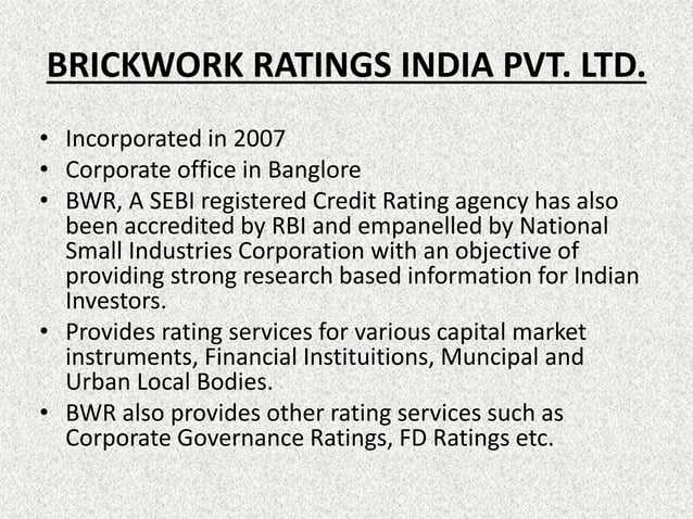 Credit rating agencies | PPTX