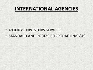 Credit rating agencies | PPTX