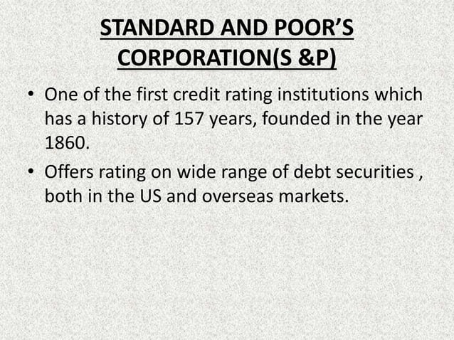 Credit rating agencies | PPTX