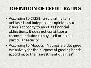 Credit rating agencies | PPTX