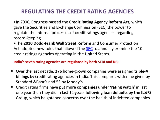 Credit rating agencies | PPT