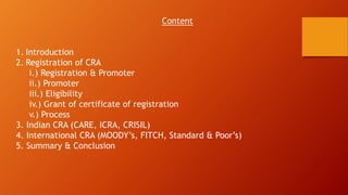 Credit Rating Agency their process and methodology | PPTX