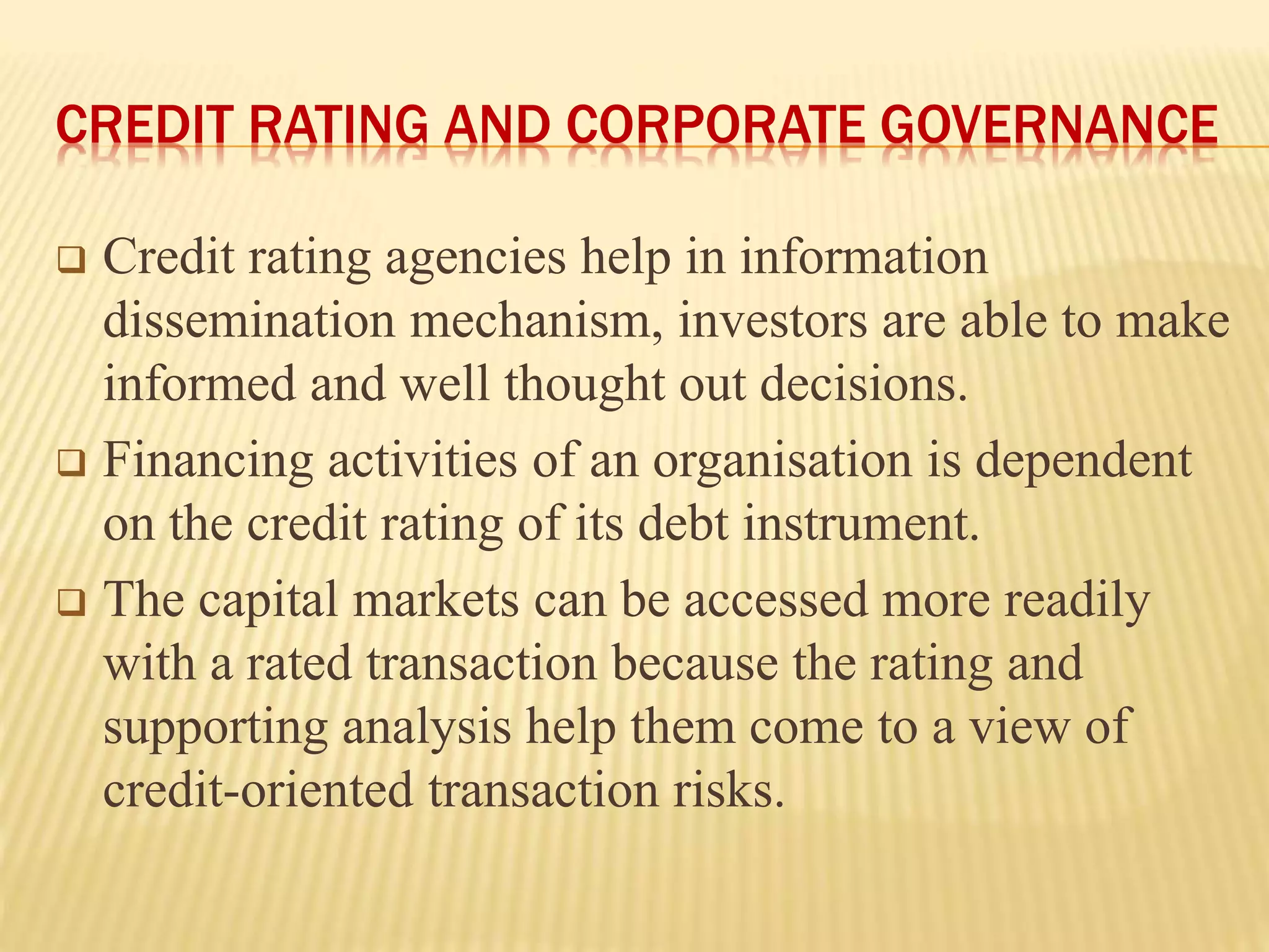 Credit Rating Agency | PPTX