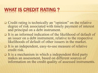 Credit Rating Agency | PPTX
