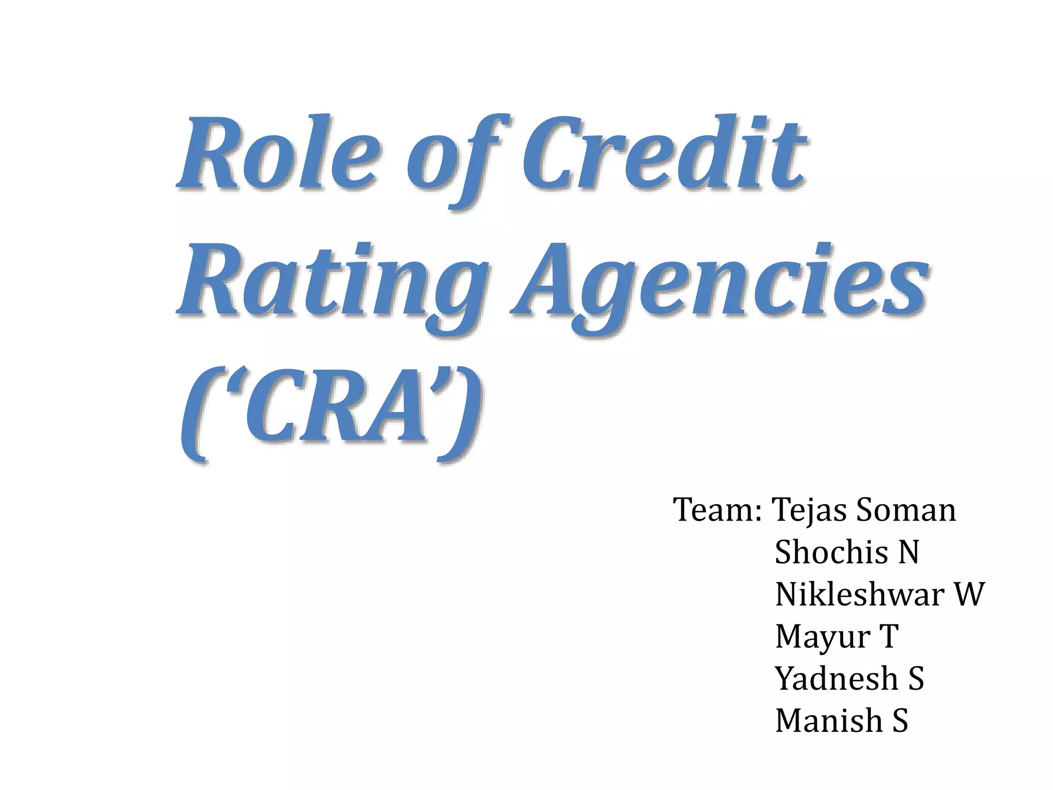 Credit rating agency | PPT