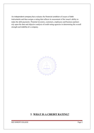 Credit rating agency (cra) | PDF