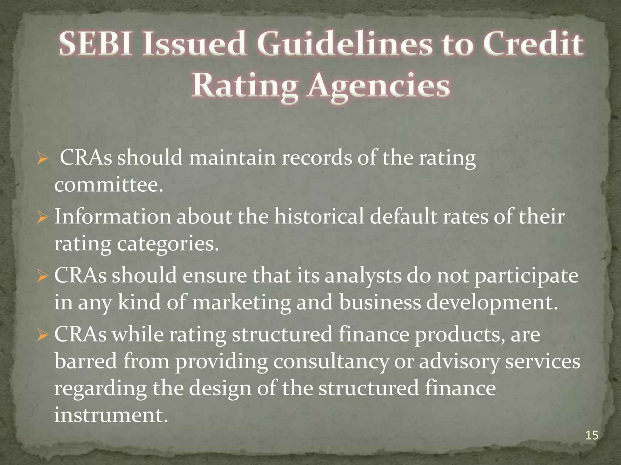 Credit rating agency(cra) ppt | PPT