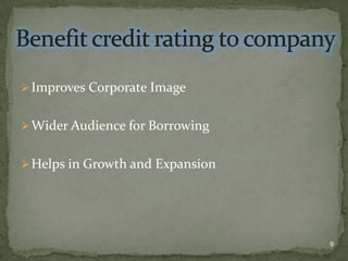 Credit rating agency(cra) ppt | PPTX