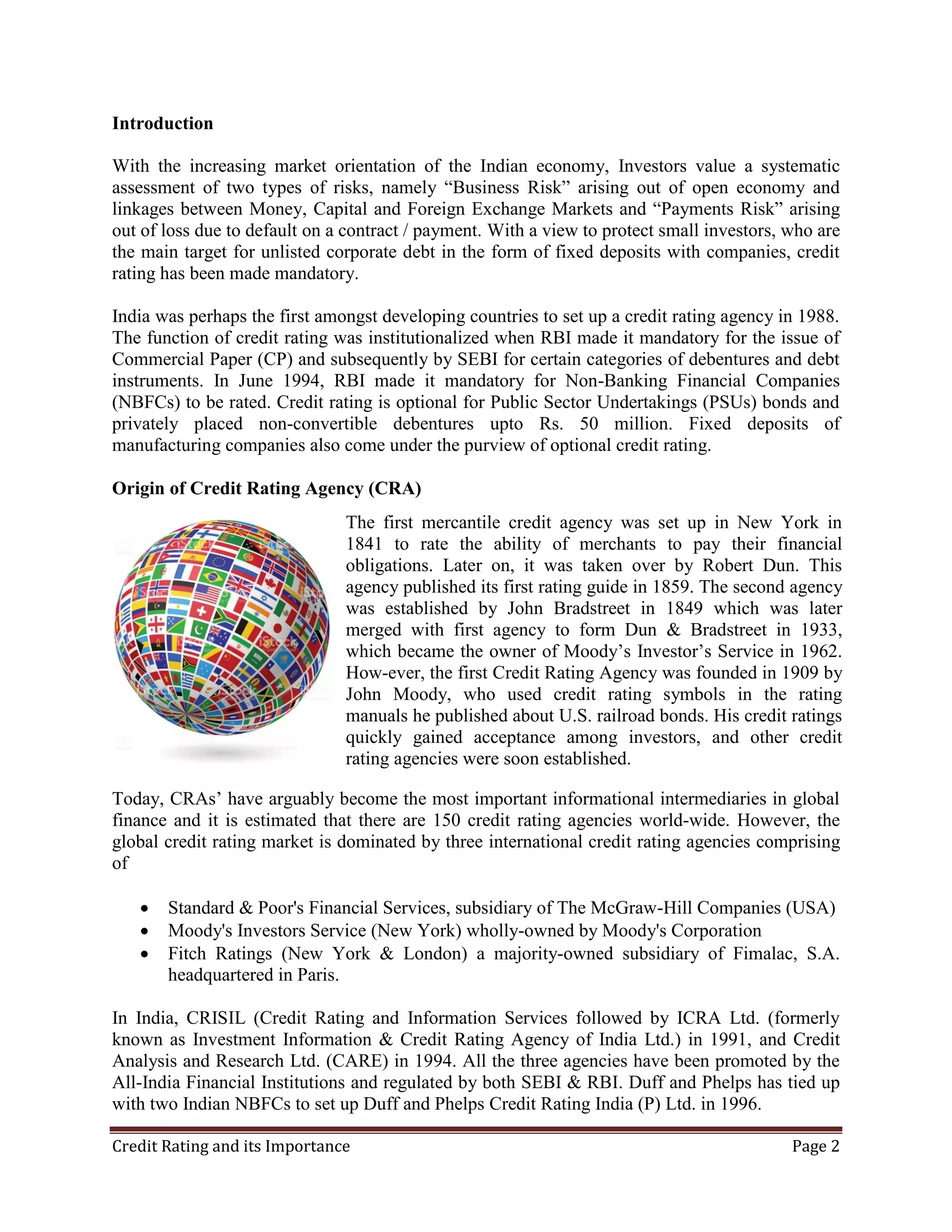 Credit Rating and its Importance | PDF