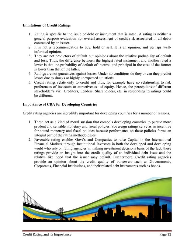 Credit Rating and its Importance | PDF