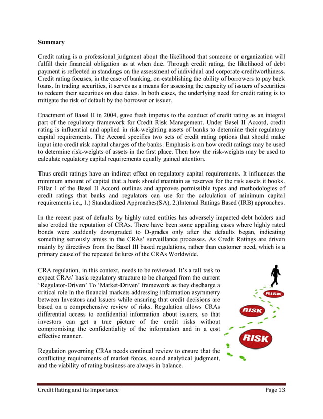 Credit Rating and its Importance | PDF