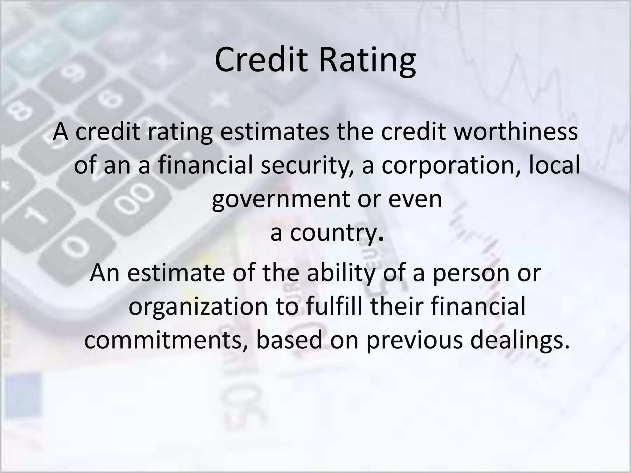 Credit rating | PPTX