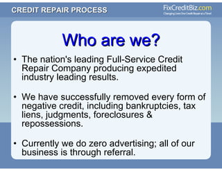 Credit Repair Presentation | PDF