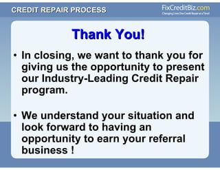 Credit Repair Presentation | PDF