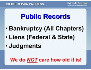 Credit Repair Presentation | PDF