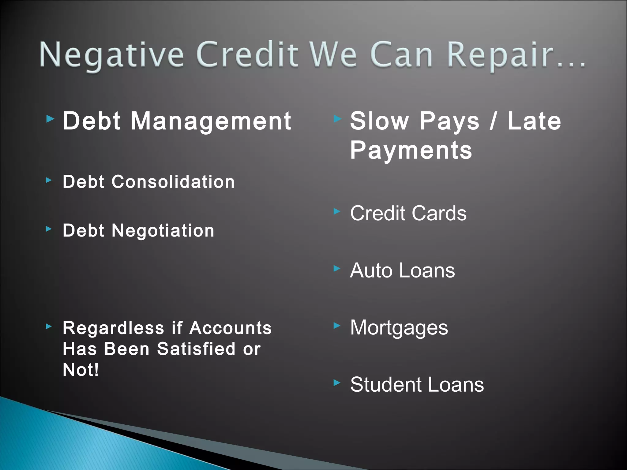 TRW Credit repair program | PPT