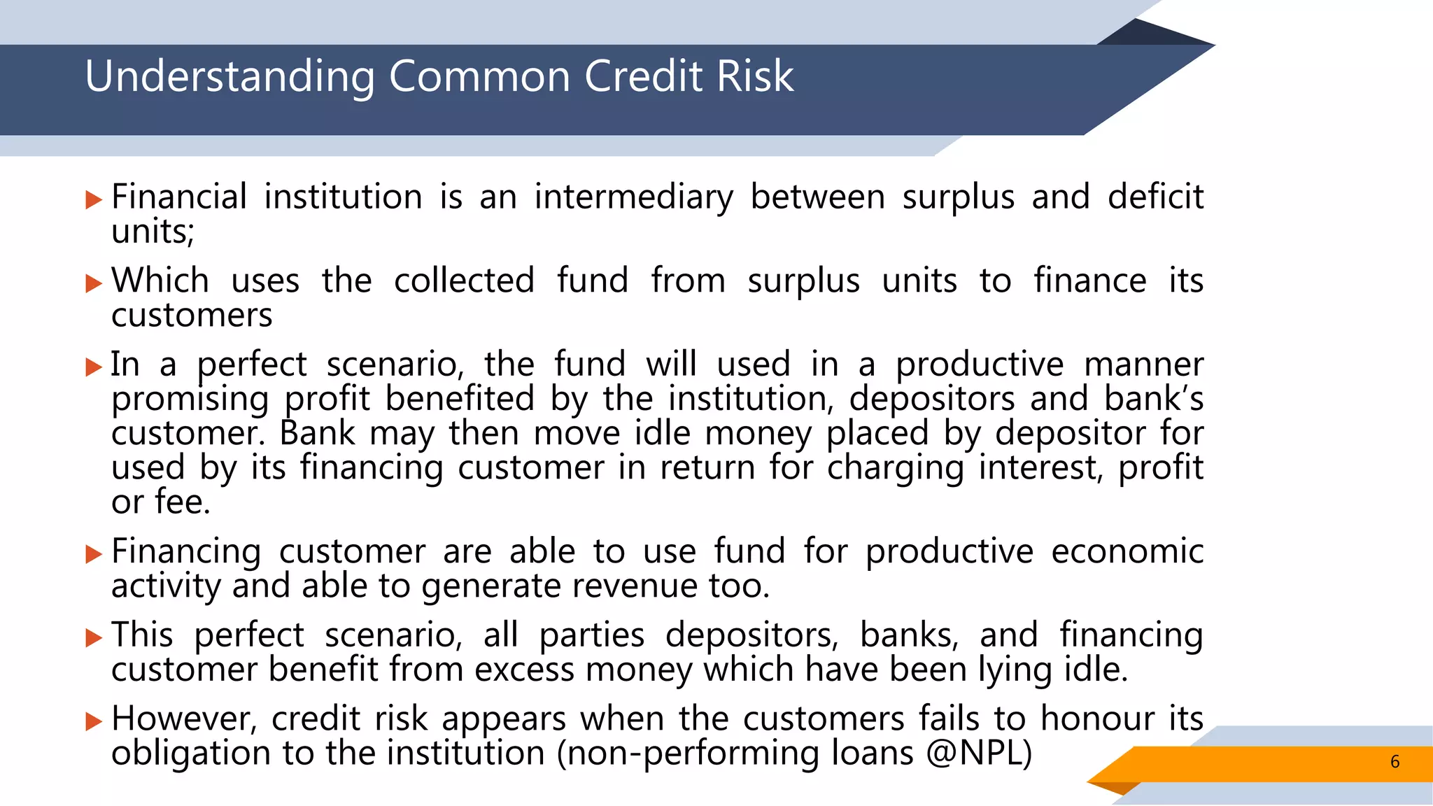 Credit Risk | PPTX | Business Banking & Finance | Business