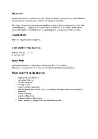Credit risk - loan default model | PDF