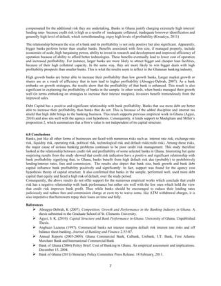 Credit Risk and Profitability of Selected Banks in Ghana | DOC