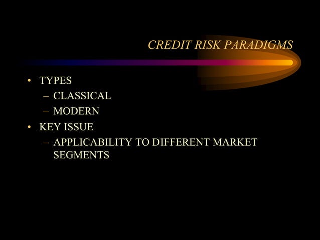 Credit risk management | PPT