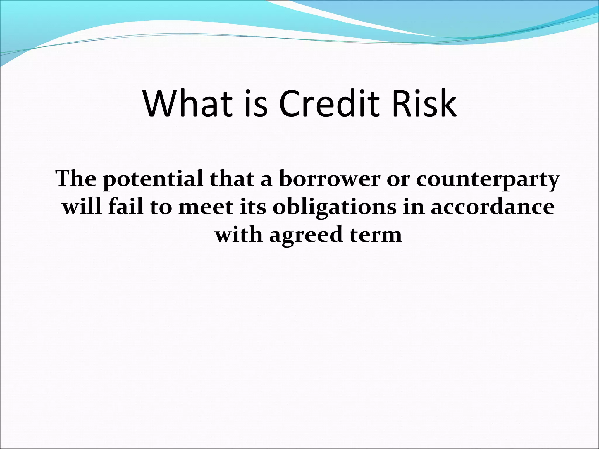 Credit risk management | PPT