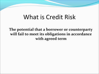 Credit risk management | PPT