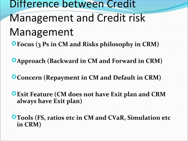 Credit risk management | PPT