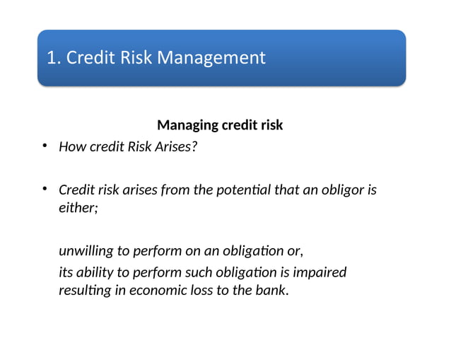 Credit Risk Management slides very easy .ppt
