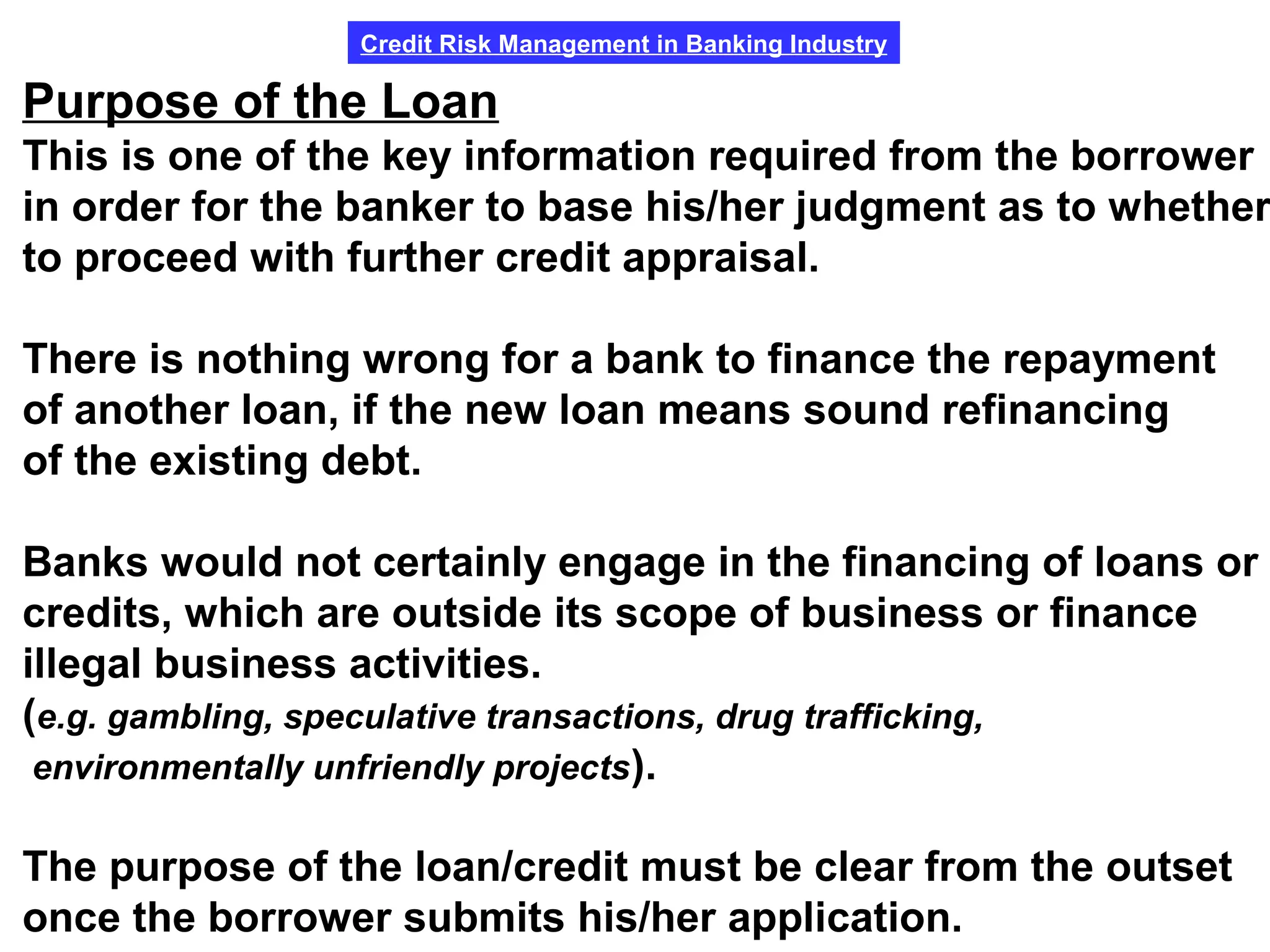 Credit risk management lecture | PPT