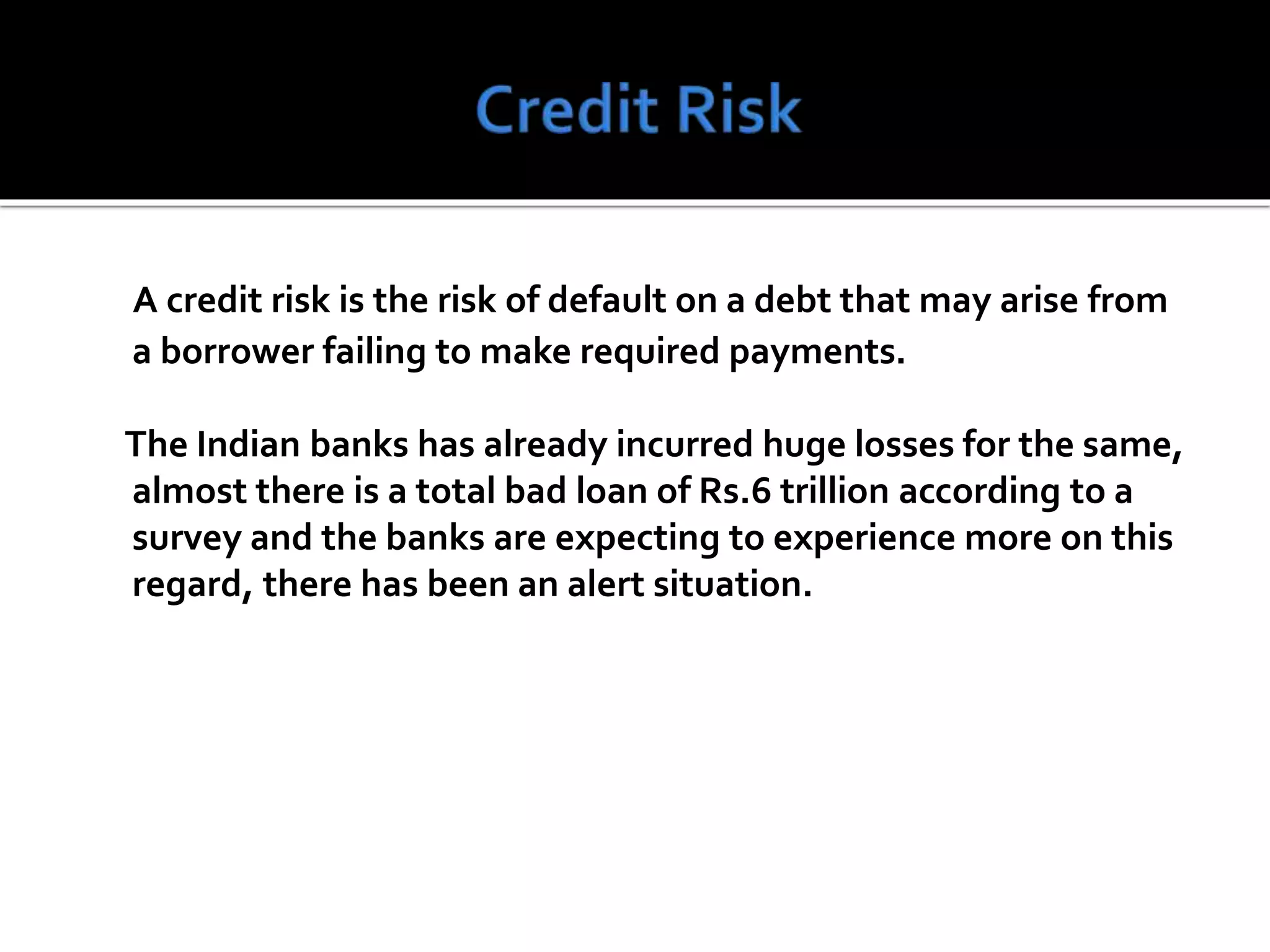 Credit risk management presentation | PPTX