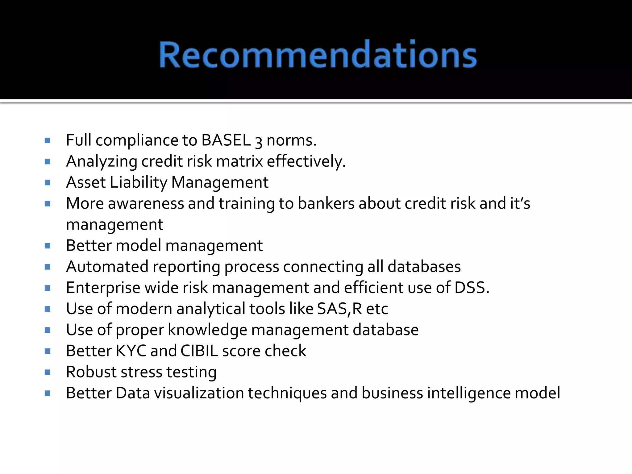 Credit risk management presentation | PPTX