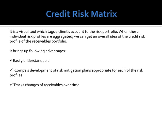 Credit risk management presentation | PPTX | Business Accounting ...