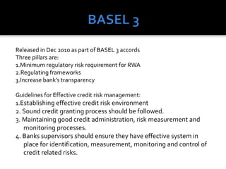Credit risk management presentation | PPTX
