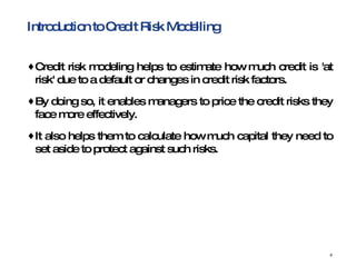 Credit Risk Modelling Primer | PPT