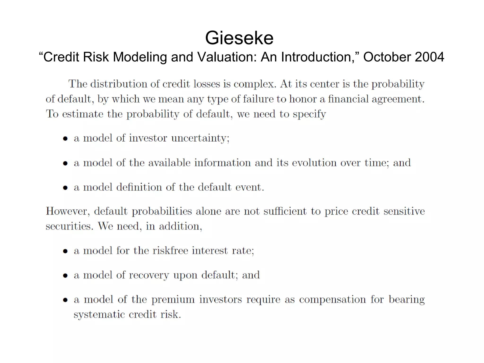 Credit risk models | PPT