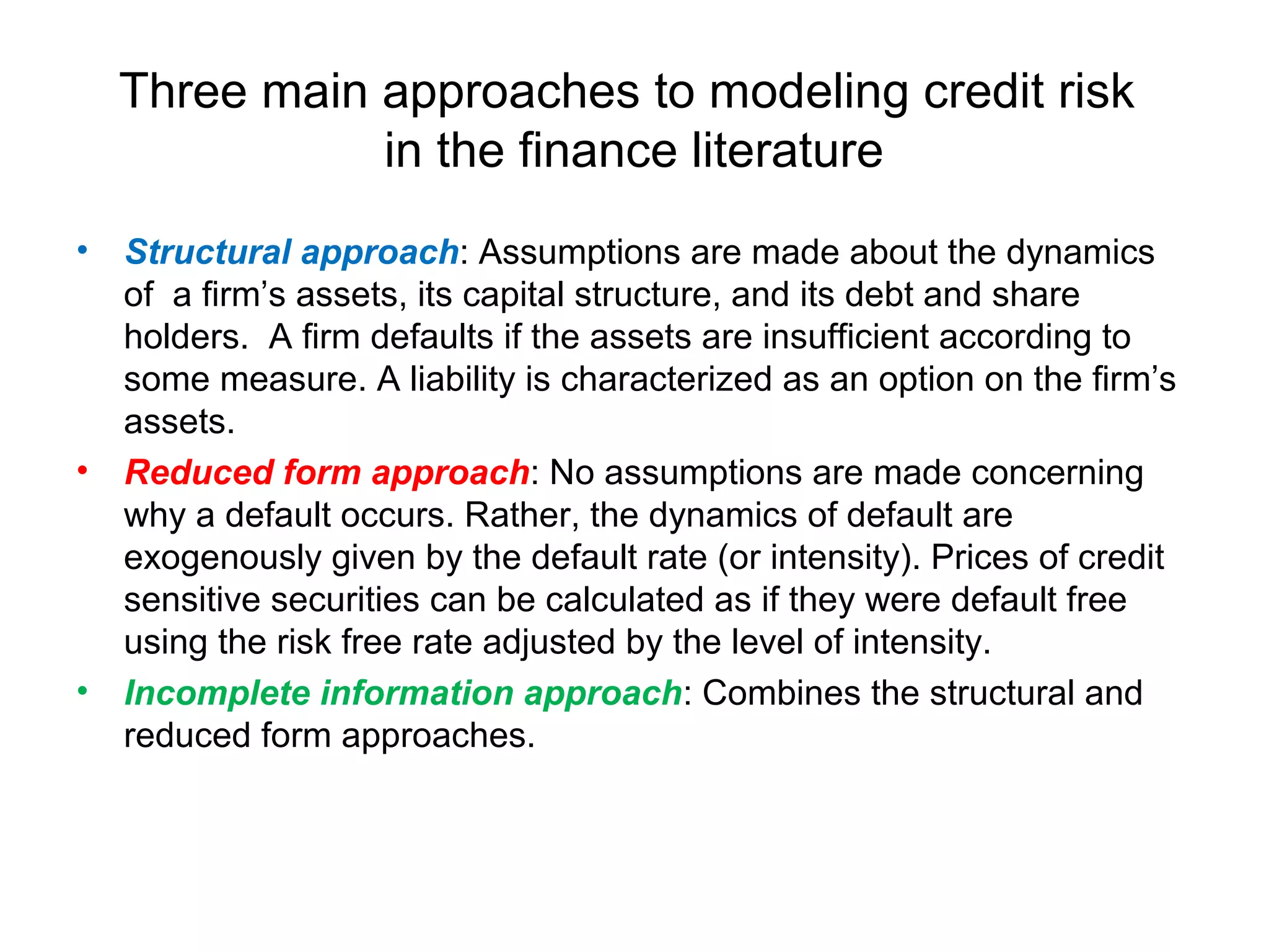 Credit risk models | PPT