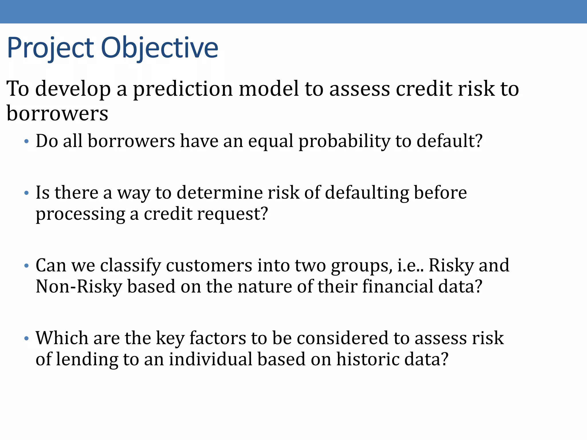 Credit risk scoring model final | PPTX