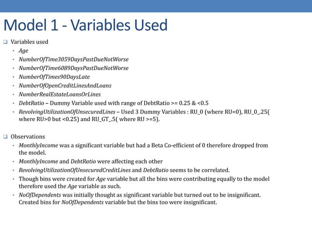 Credit risk scoring model final | PPTX