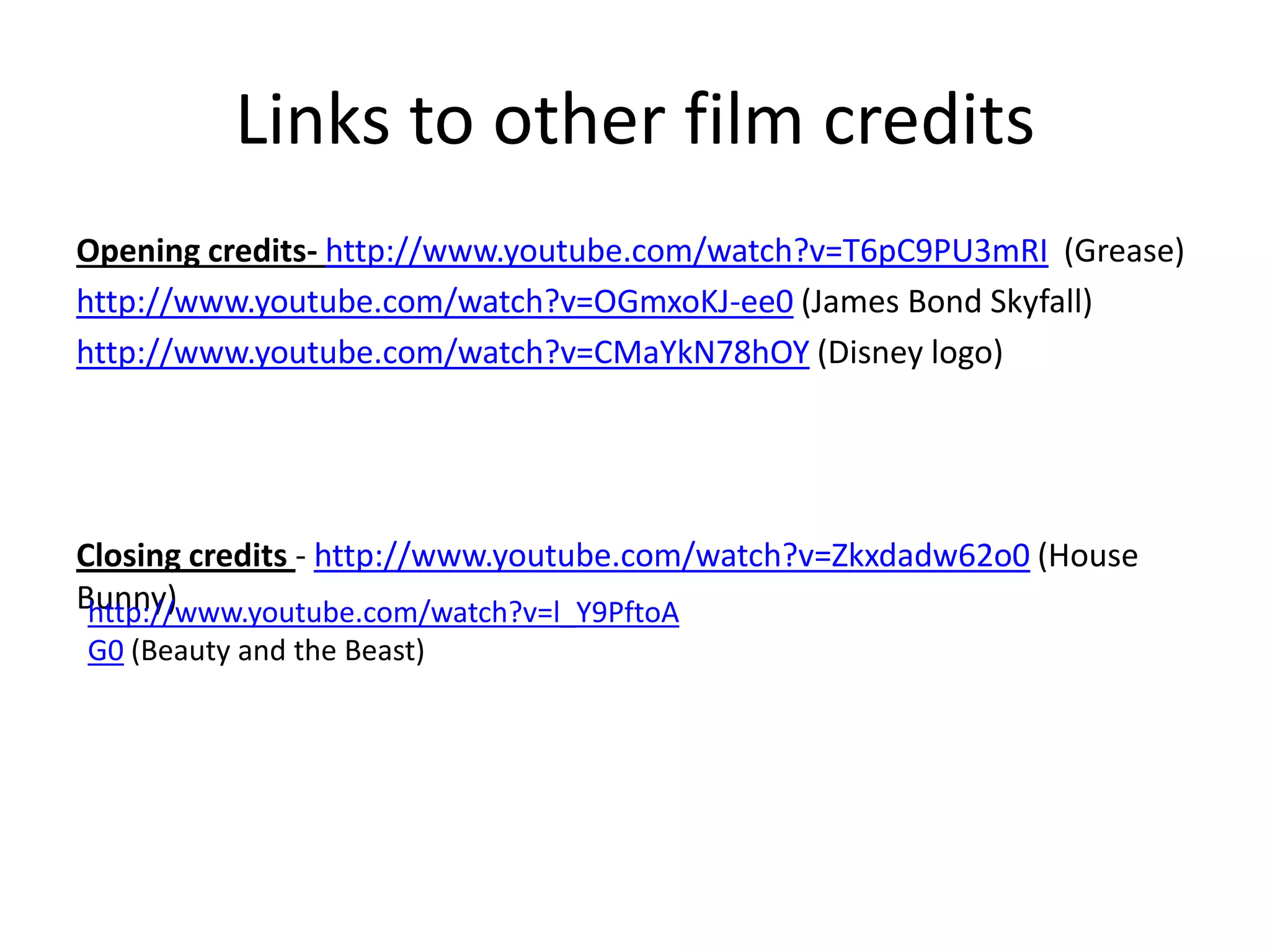 Credits | PPT