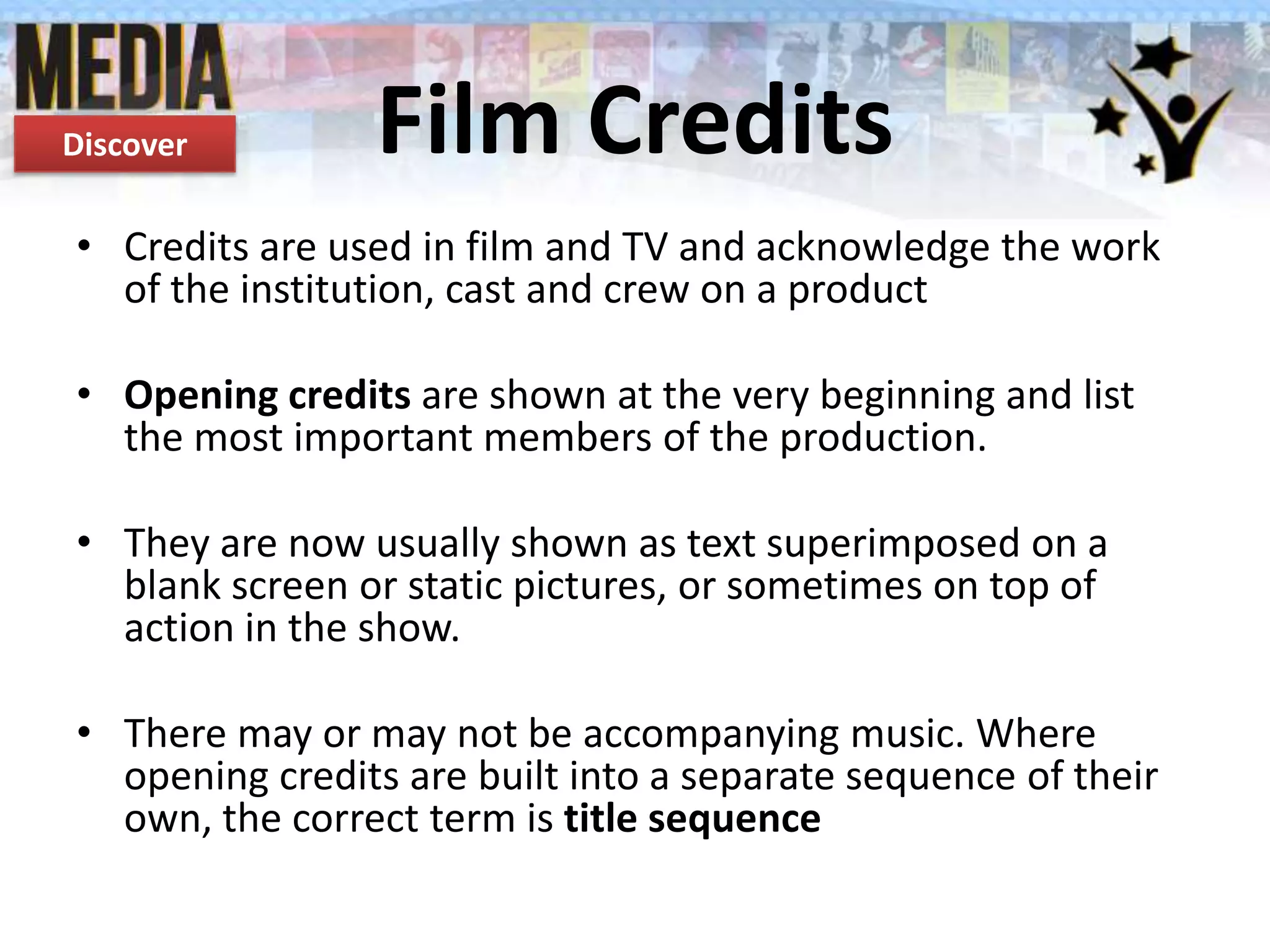 Credits and timelines | PPT