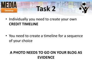 Credits and timelines | PPT