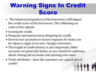 ROLE OF credit score WHILE SanctionING LOAN .pptx