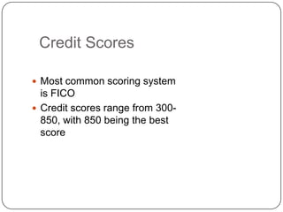 Credit score and reports | PPTX