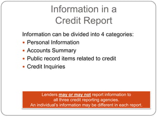 Credit score and reports | PPTX